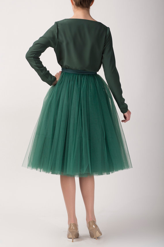 Fusta tulle verde - INNES Atelier