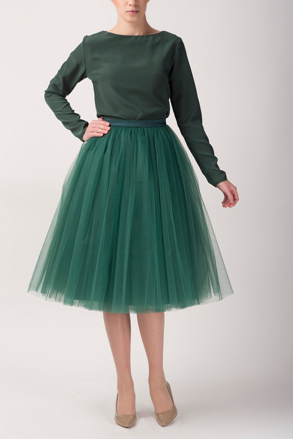 Fusta tulle verde - INNES Atelier